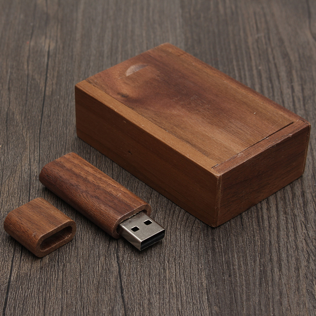 32GB USB 2.0 Memory Stick Storage Flash Drive With Wooden Box Case Gift ...