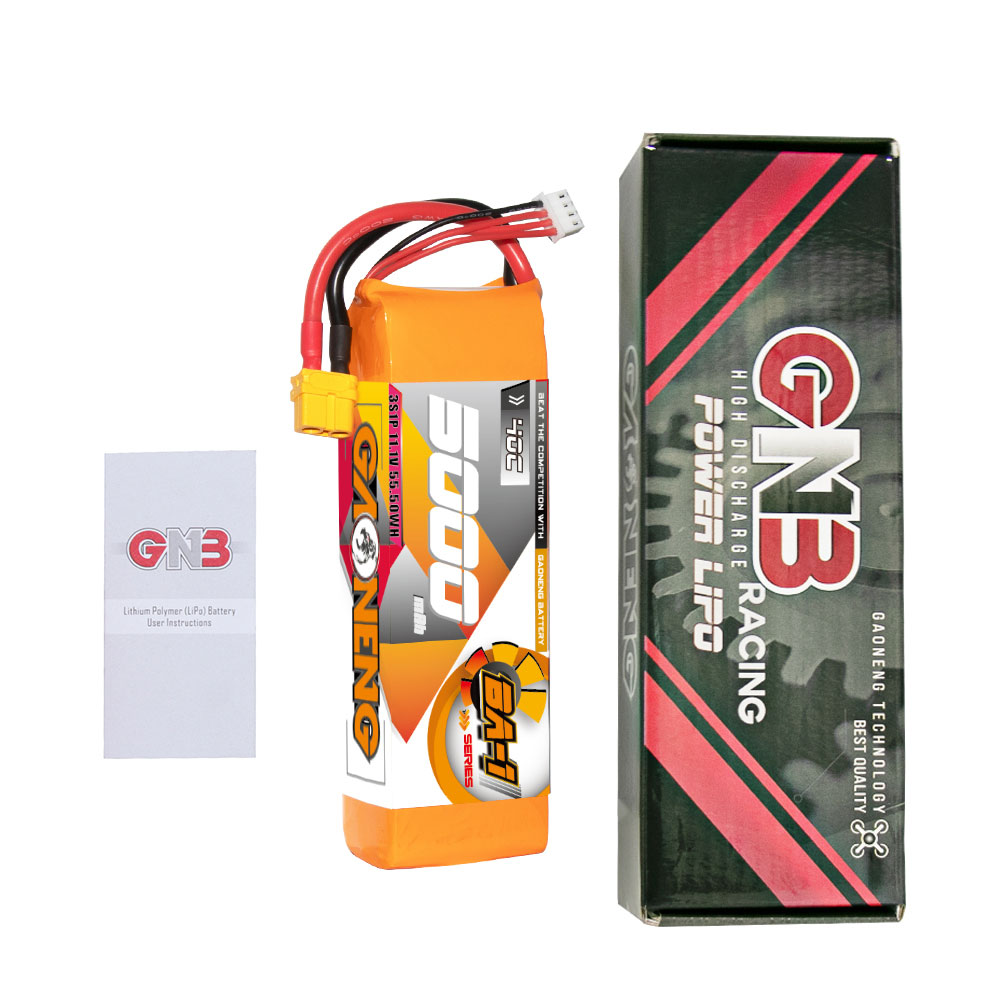 Gaoneng GNB 3S 11.1V 5000mAh 40C LiPo Battery T Plug / XT60 Plug for 1/10 Scale RC Hobby Models ...