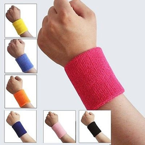 Paire de poignet éponge bracelet serre sport tennis football gym ...