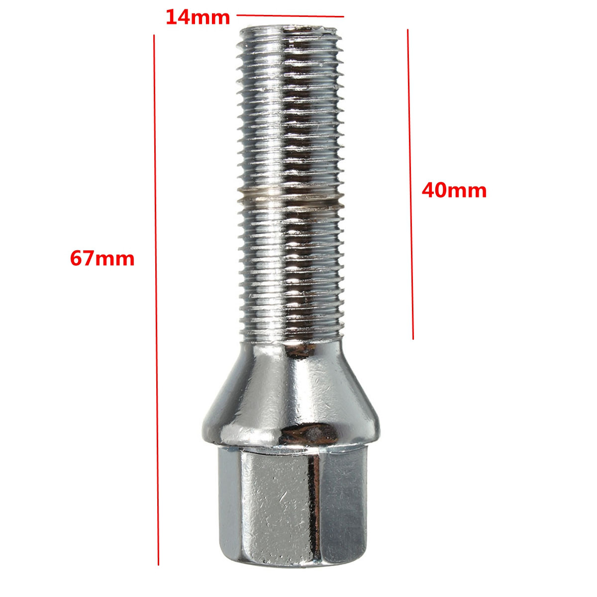 NEUFU 10Pcs M14 X 1 5 40mm Boulon Moyeu Pneu Pr Audi A3 A4 S3 A6 VW neufu-10pcs-m14-x-1-5-40mm-boulon-moyeu-pneu-pr-audi-a3-a4-s3-a6-vw