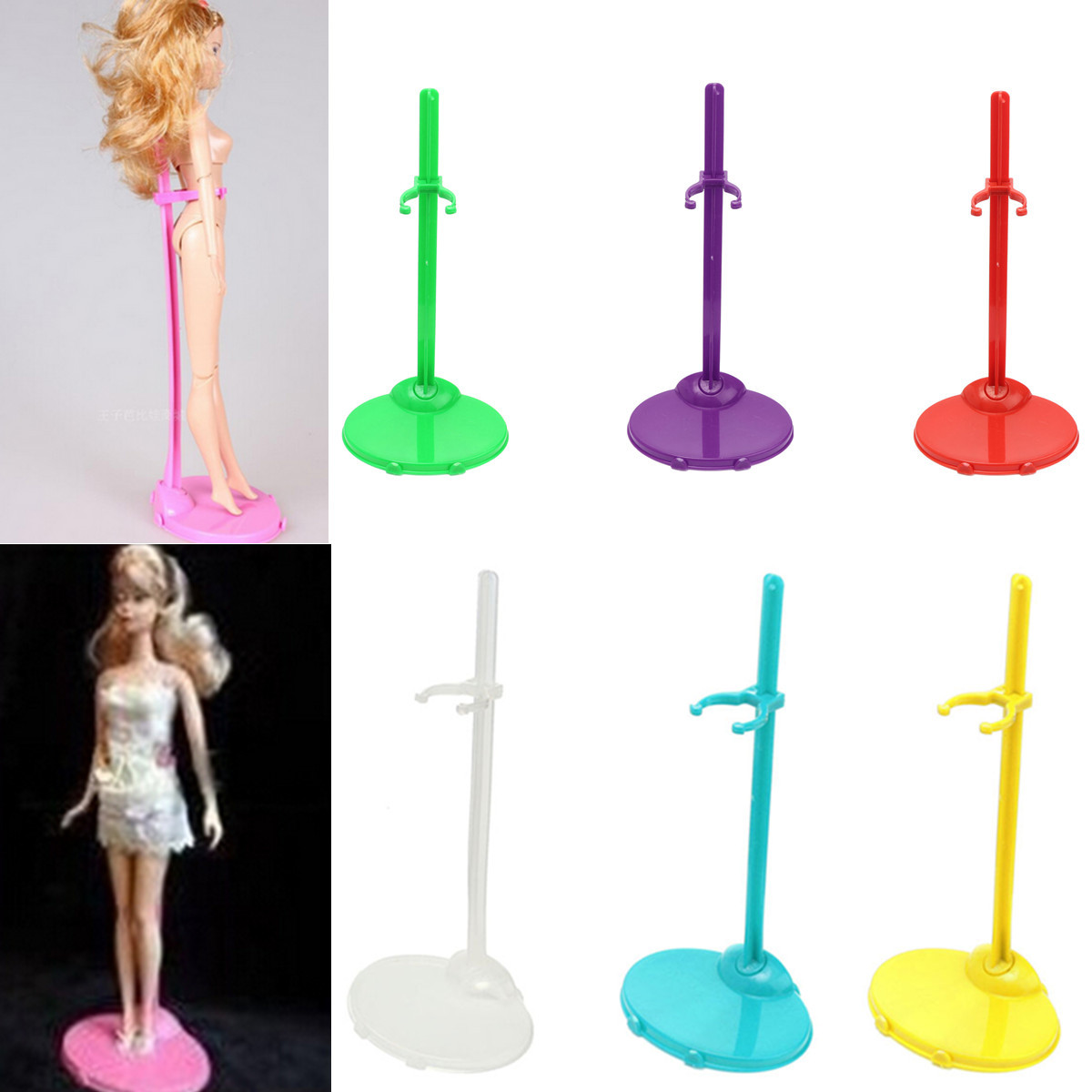 NEUFU Poupée de Barbie Support de stand en plastique de modèle BLANC ...