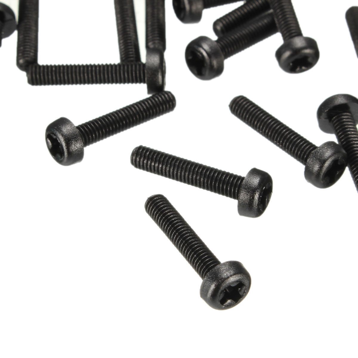 20Pcs M3 Black Nylon Screws Phillips Plastic Round Head Screw Bolt New ...