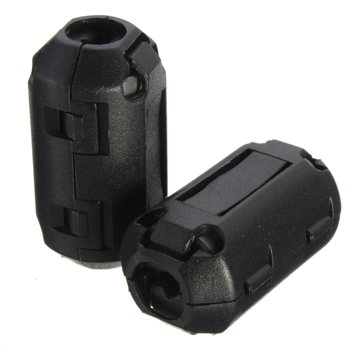 10x Black Cable Wire Clamp Clip RFI EMI EMC Noise Filters Ring Ferrite ...