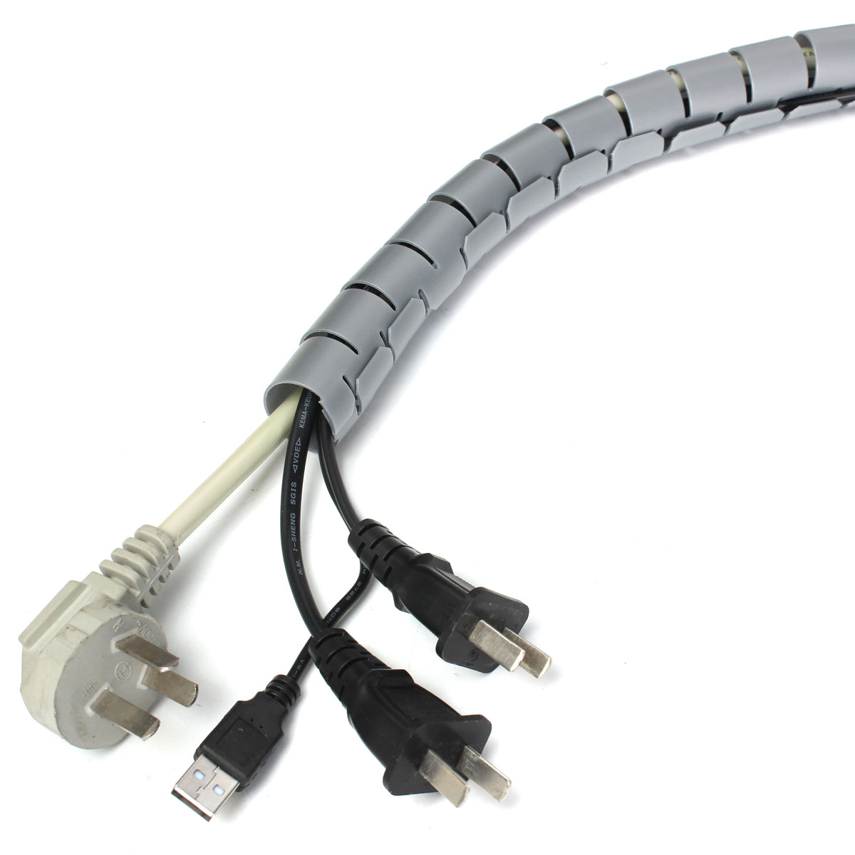 2m Cable Tidy Wire Storage Organising Organizer Spiral Wrap Tool For ...