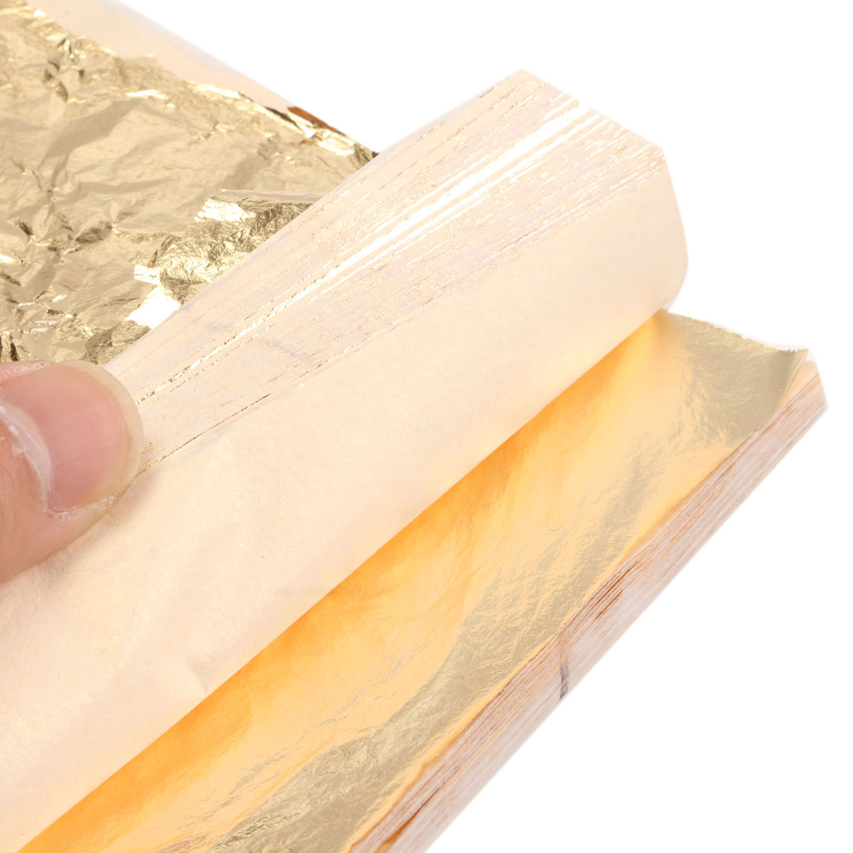 100Pcs Sheets Gold Leaf Foil Paper 14x14cm For Gilding Craft Decor ...