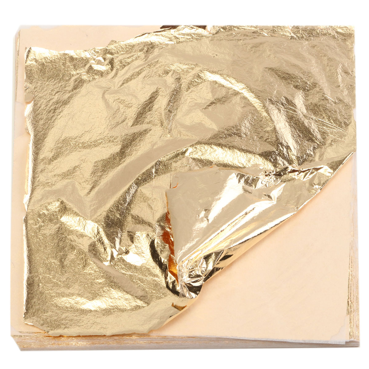 100Pcs Sheets Gold Leaf Foil Paper 14x14cm For Gilding Craft Decor ...