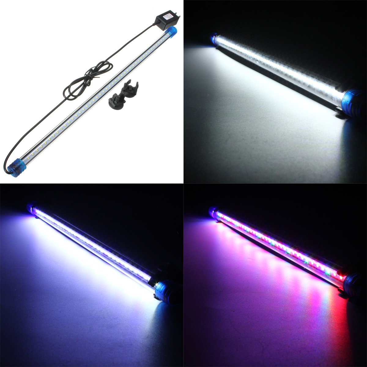 50cm Aquarium Lampe LED 2835 SMD Strip Etanche Submersible Fish Blanc ...
