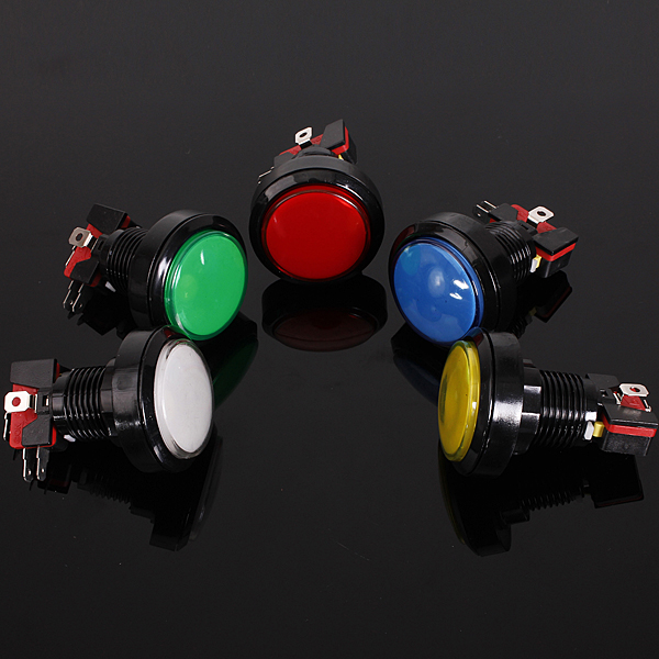 U 5V/12V LED Interrupteur Arcade Bouton Poussoir Jeu Vidéo Round ...
