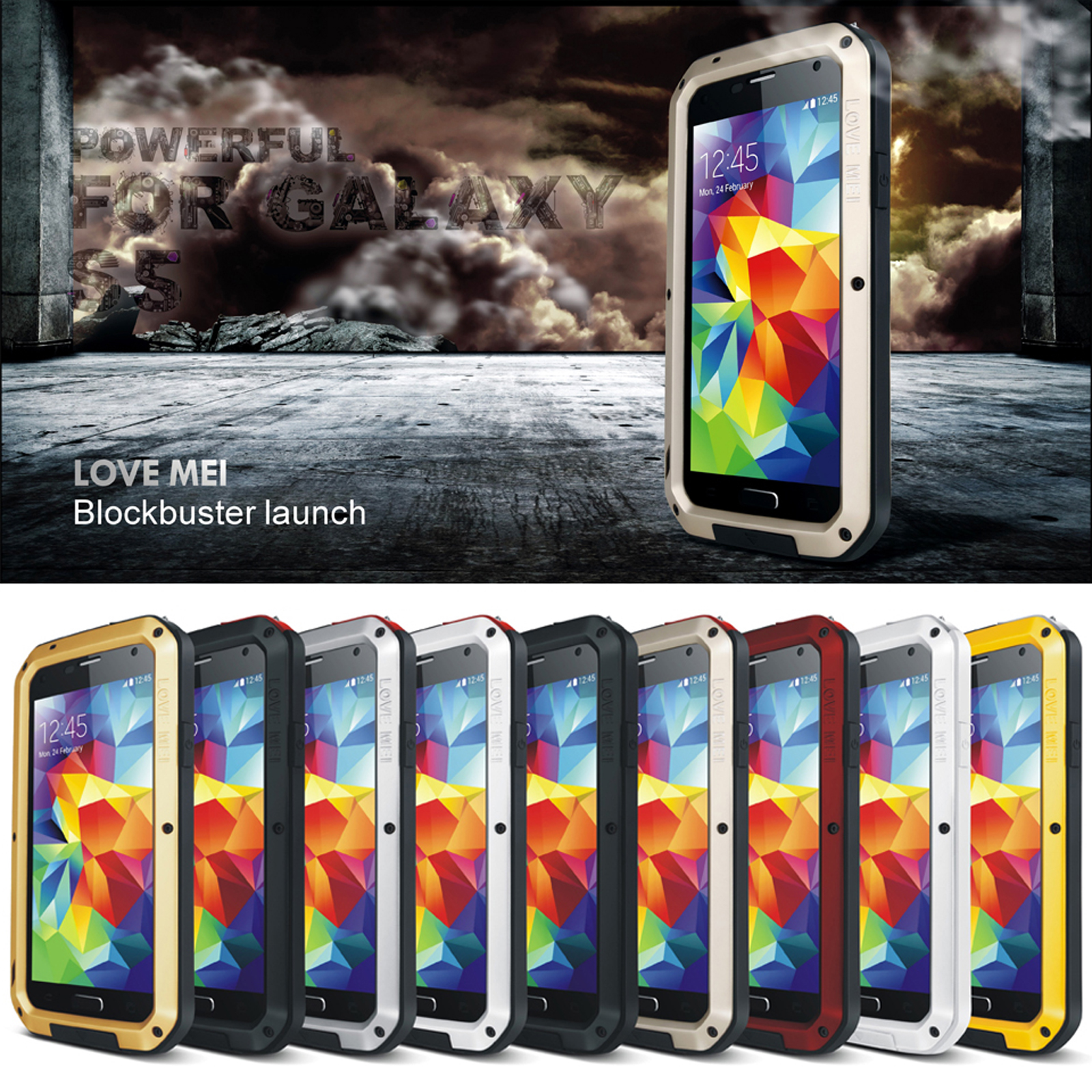 Snow/Shock Proof Waterproof Metal Gorilla Glass Case For Moblie Phones ...