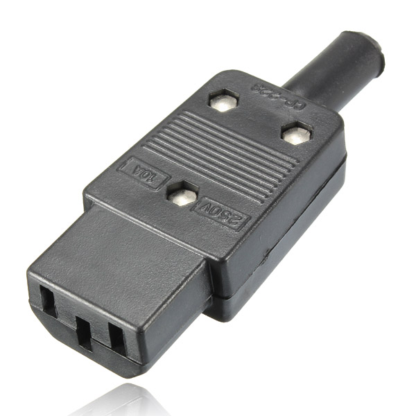 IEC C13 Female Connector Socket cord Plug Power Cable Adapter AC 250V ...