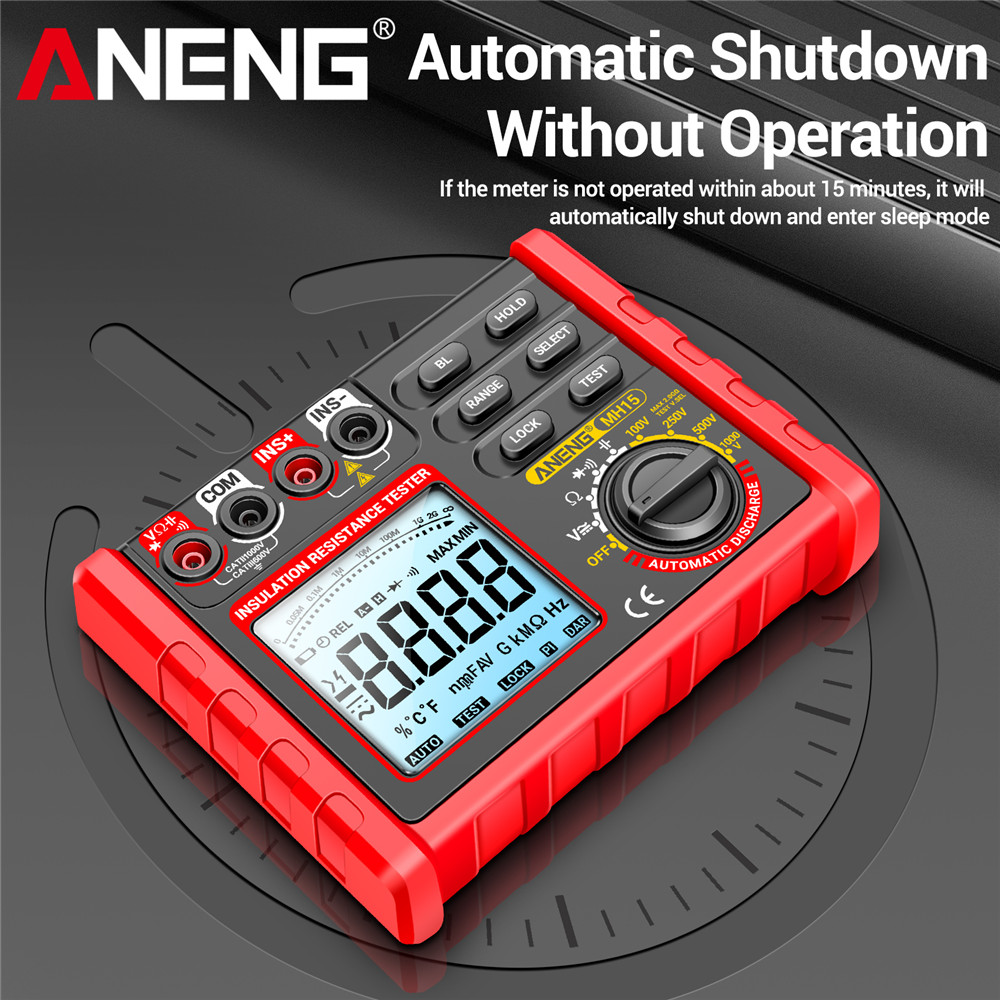 ANENG MH15 Insulation Resistance Tester Digital Megohmmeter AC/DC ...
