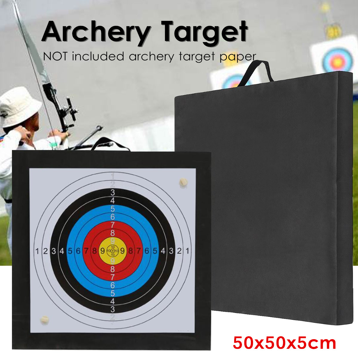 Cible Airsoft TOPARCHERY Cible Légère En Mousse Haute Densité 50 X 50 X ...
