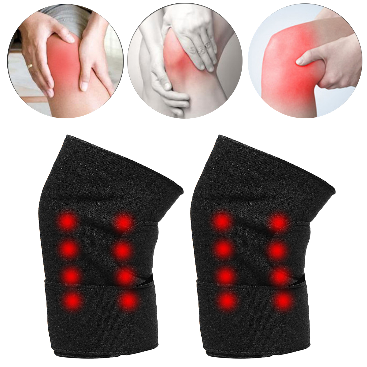 NEUFU Une paire de Ceintures Genouillères Auto-chauffantes Chaleur du ...