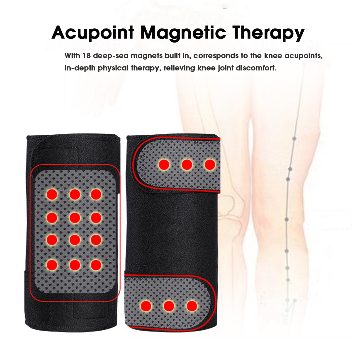 Genouillère Ceinture Genou Protection Chaude Magnétique Massothérapie ...