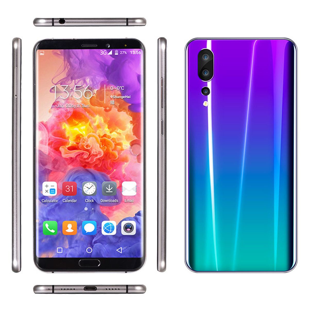 NEUFU Smartphone 6.0 Pouces Android OS8.1 4GO + 64GO PRISE UK Noir ...