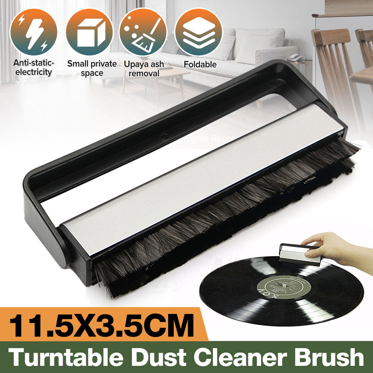 Anti-static Vinyl Record Cleaning Brush Audio Stylus Dust Remover ...