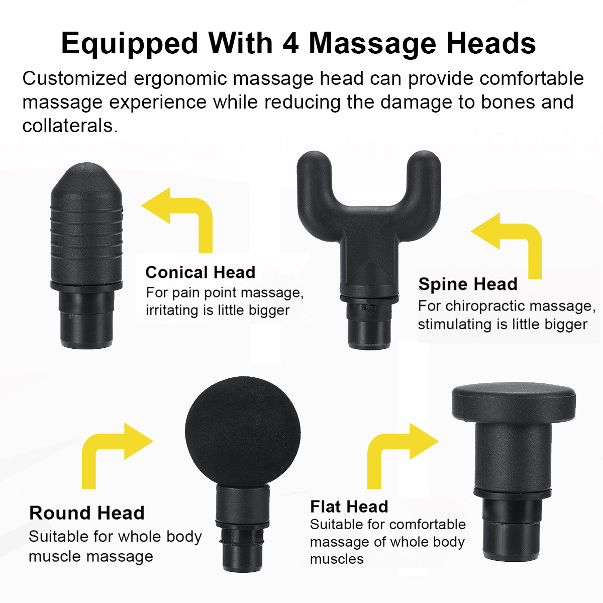 Appareil De Massage Pistolet Marteau Vibration Thérapie 30 Vitesse Gris Pr Dos Cou Muscle Épaule