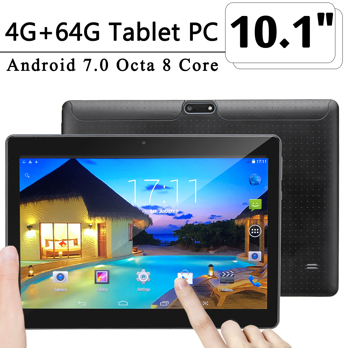 NEUFU Tablette Tactile 10.1 Pouces 4G+64GO Android 7.0 Octa 8 Core WIFI ...