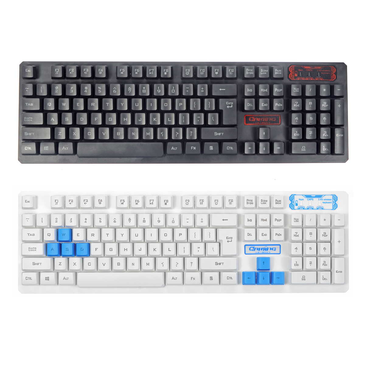 TEMPSA Ensemble Clavier Américain Souris Sans Fil Keycap Suspendue ...