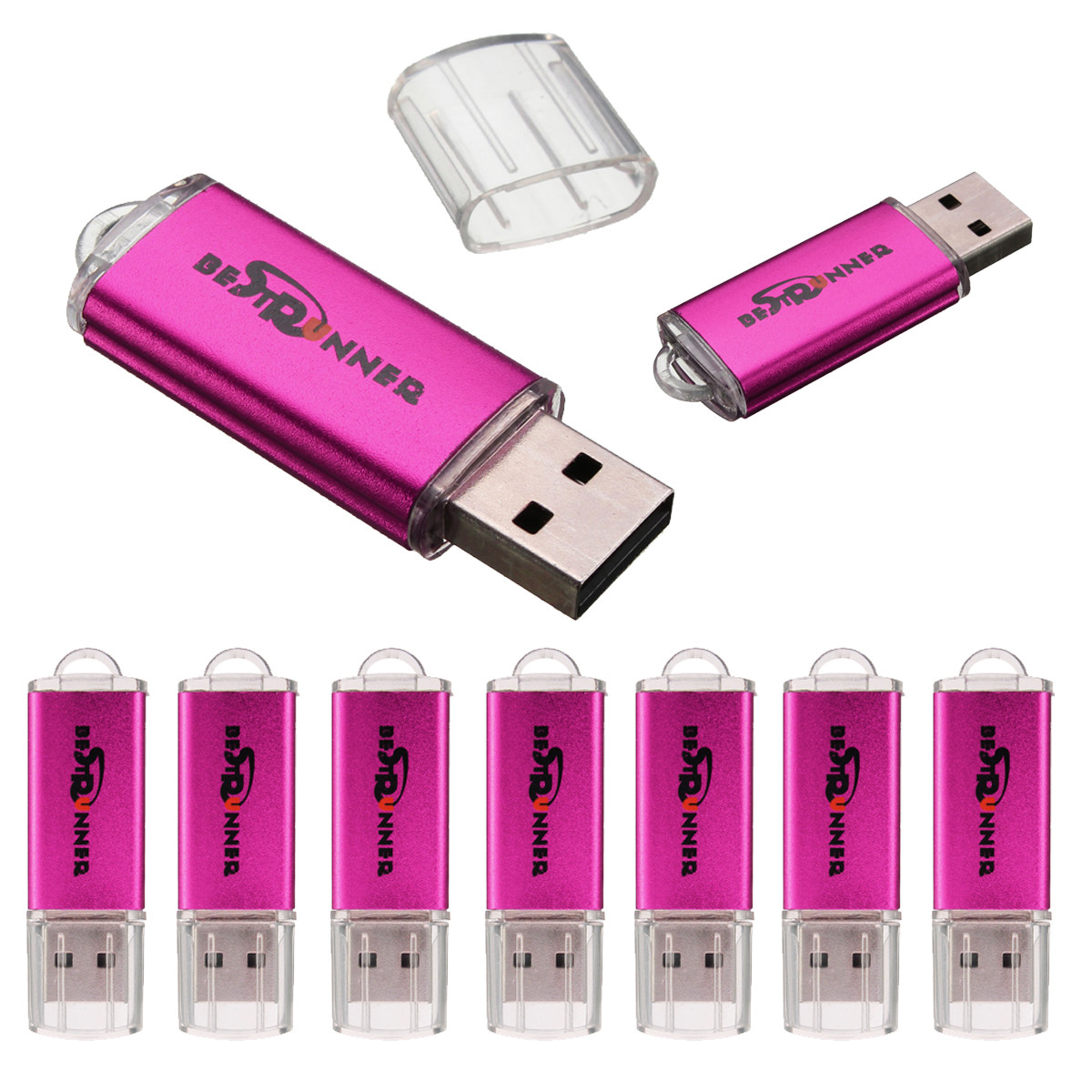 BESTRUNNER Lot de 10pcs 64MB CLE USB 2.0 Mémoire Flash Drive Laptop ...