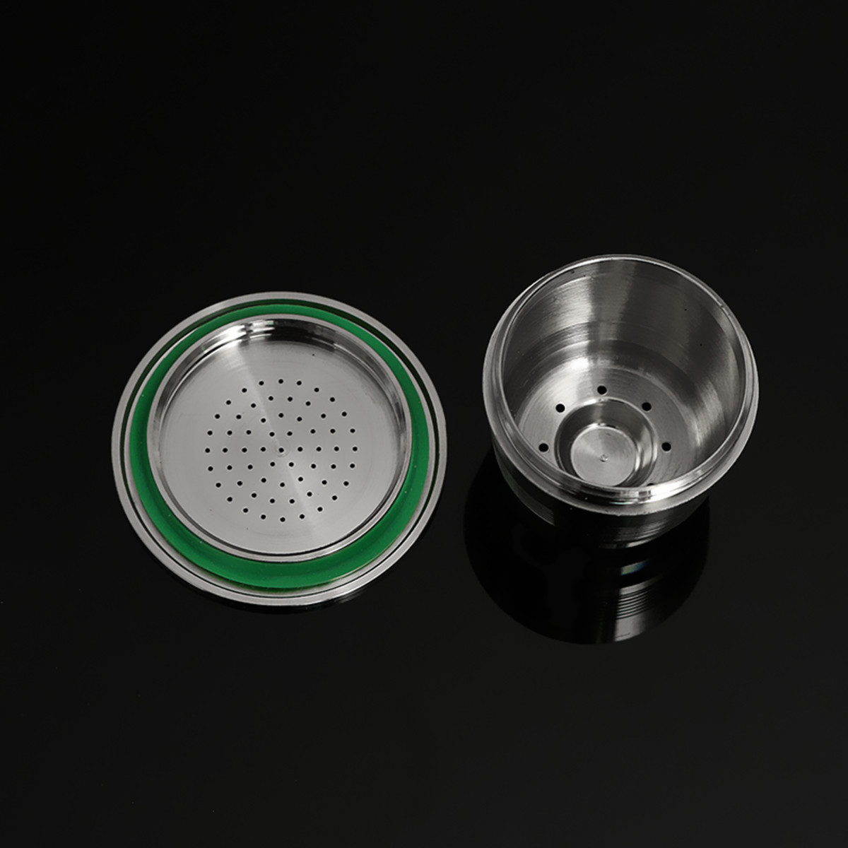 Inox Capsule Rechargeable + Cuillère Pr NESPRESSO Café Machine à ...