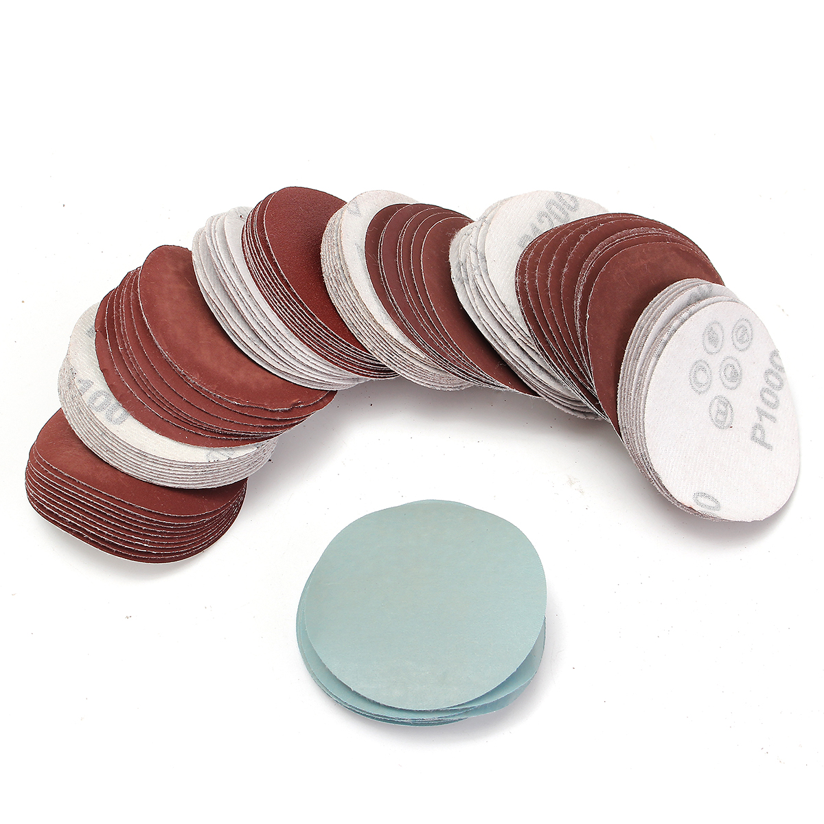 100Pcs Papier de Verre Ponçage Polissage Disque Abrasif 75mm ...
