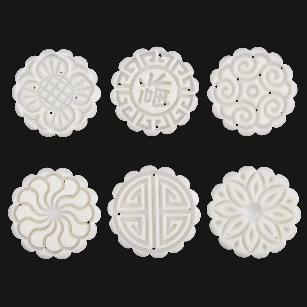 6 Timbres Mooncake Moule à Gâteau Lune Emporte Pièce Patisserie Biscuit ...
