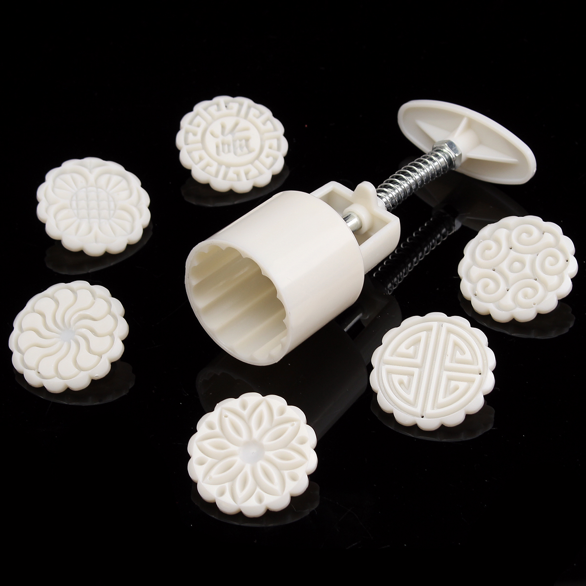 6 Timbres Mooncake Moule à Gâteau Lune Emporte Pièce Patisserie Biscuit ...